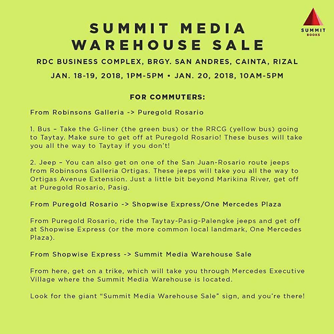 Get magazines and books for as low as P30 in the first-ever Summit ...
