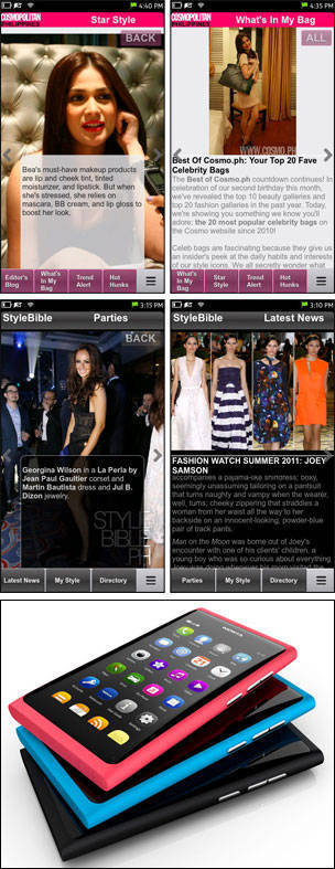Get Cosmo and Stylebible on the go with your Nokia N9 Swipe!