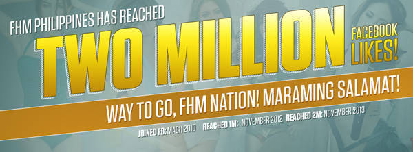 FHM Philippines hits 2 million Facebook likes--and counting!