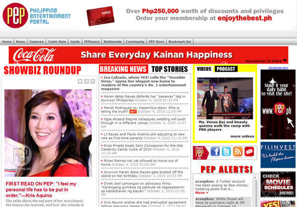 PEP reaches 29 million page views