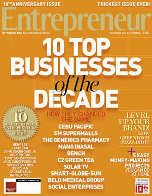 Entrepreneur celebrates 10th Anniversary with its thickest issue ever